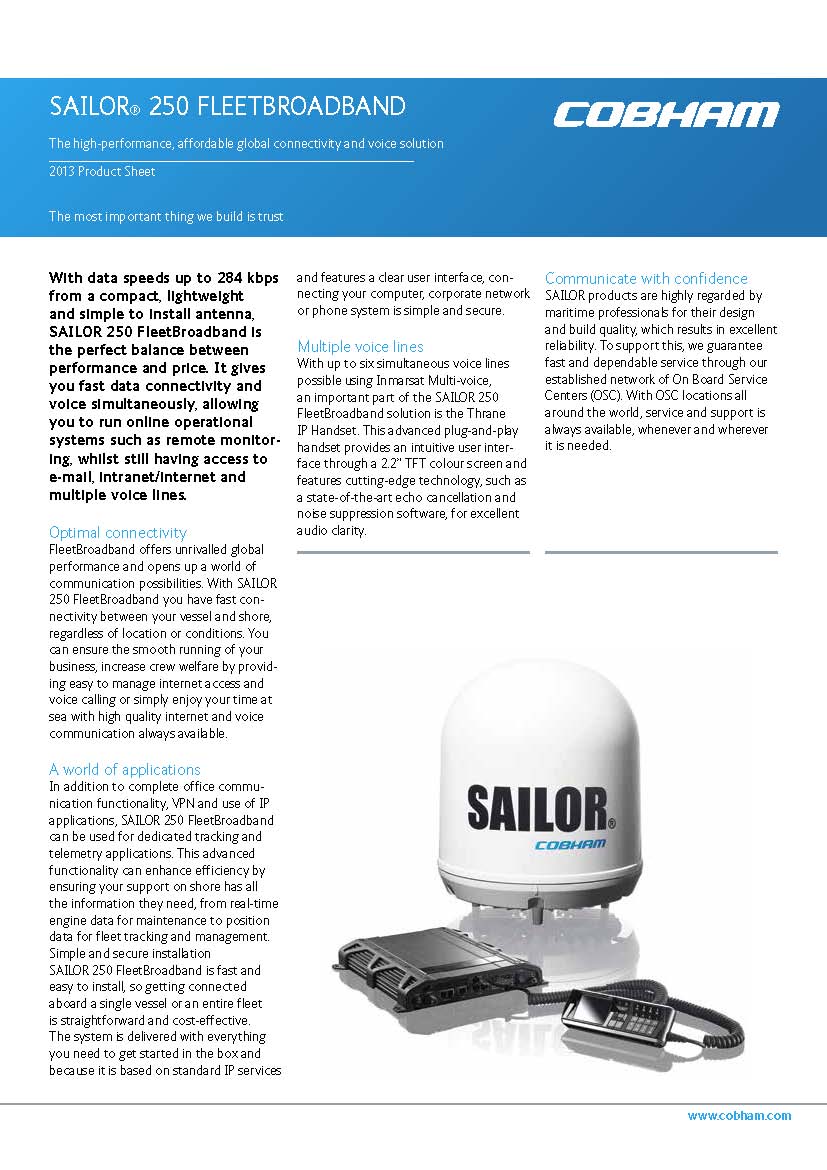 SAILOR 250 – SHELECTRO