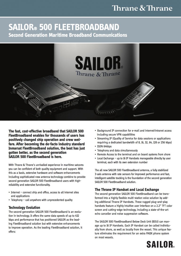 Sailor 500 – SHELECTRO